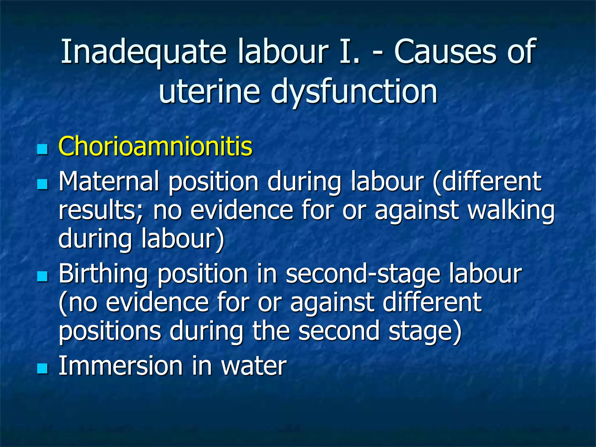 Abnormalities of labour and delivery | PDF