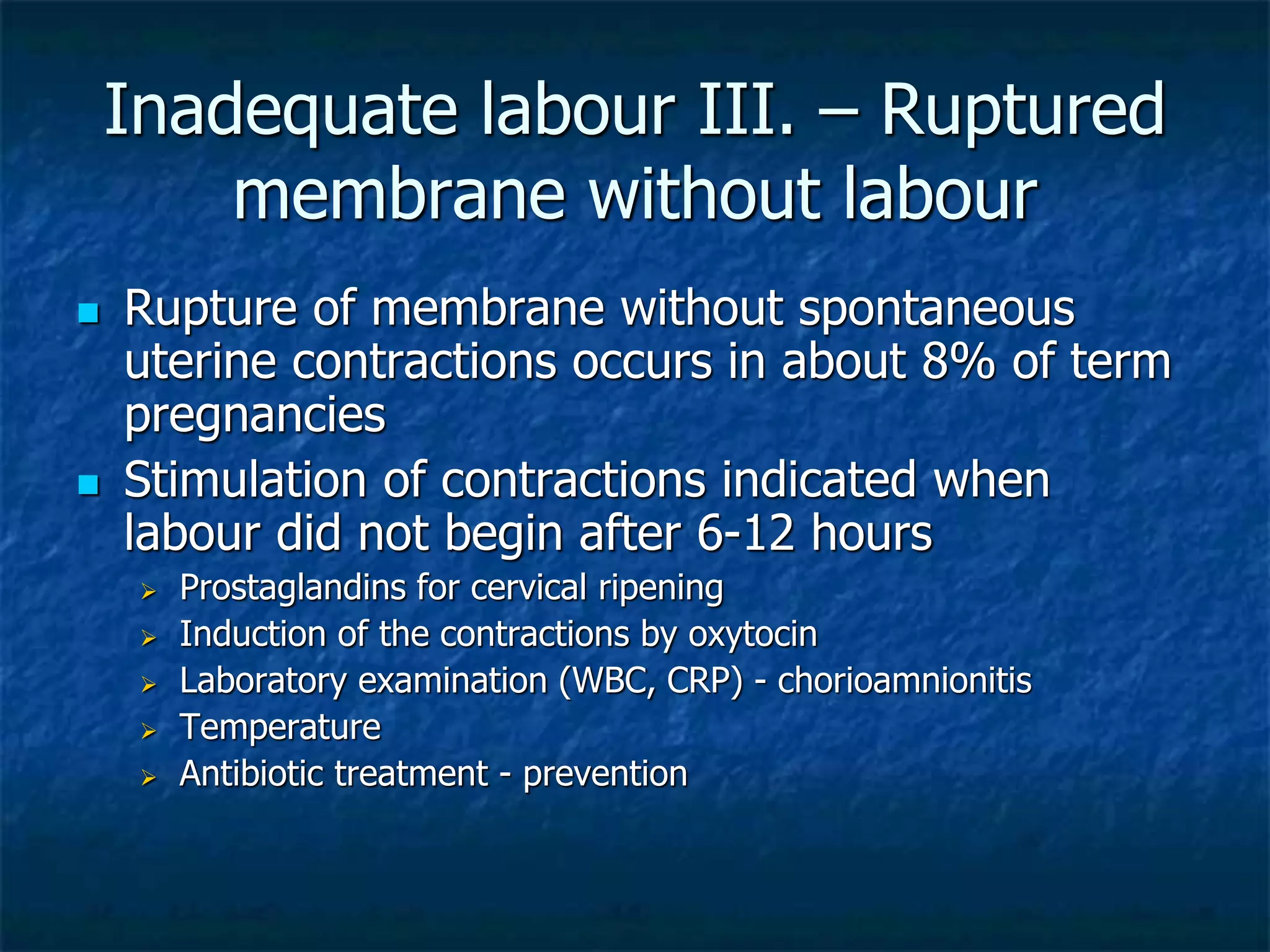 Abnormalities of labour and delivery | PDF