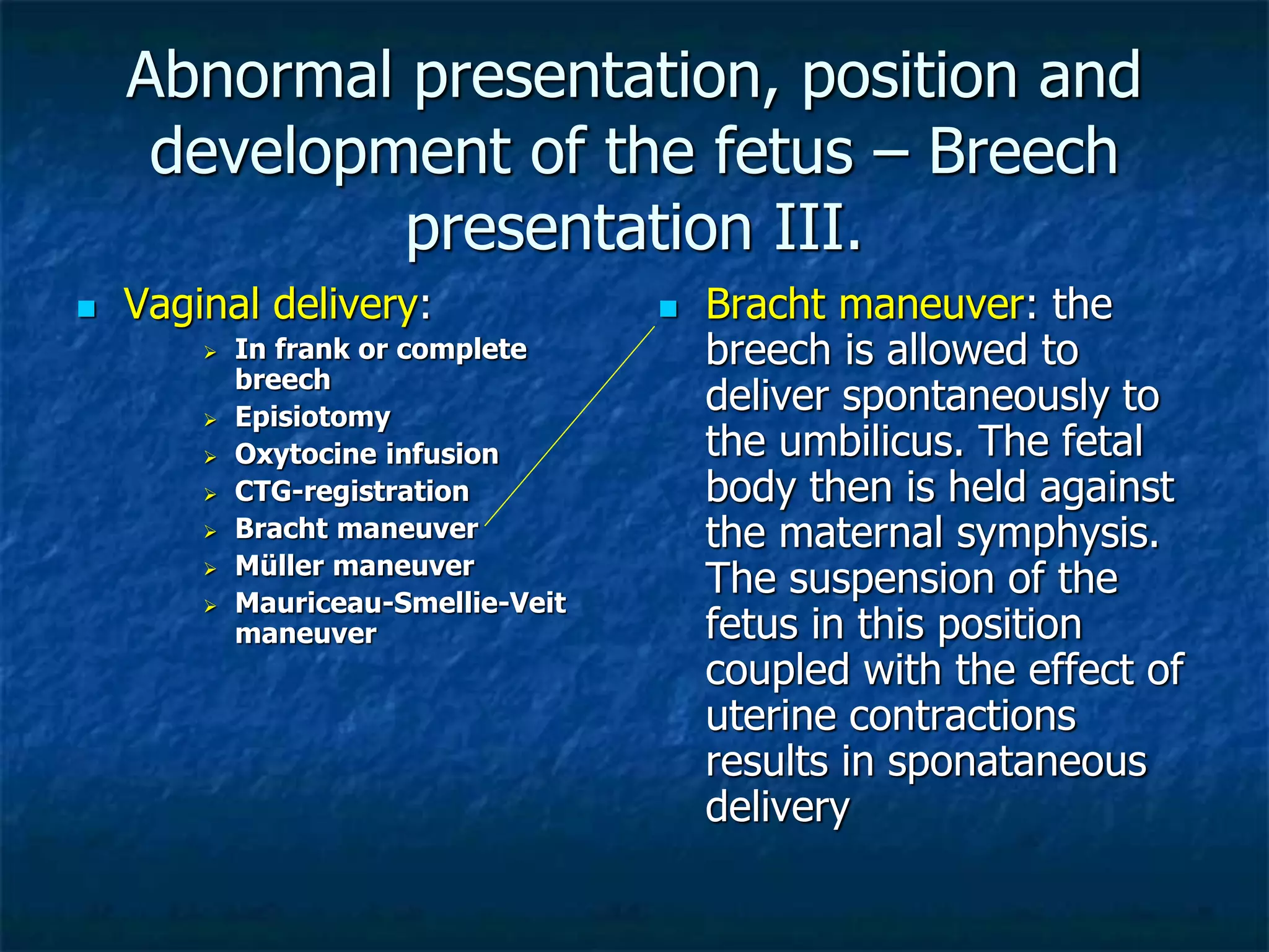 Abnormalities of labour and delivery | PDF