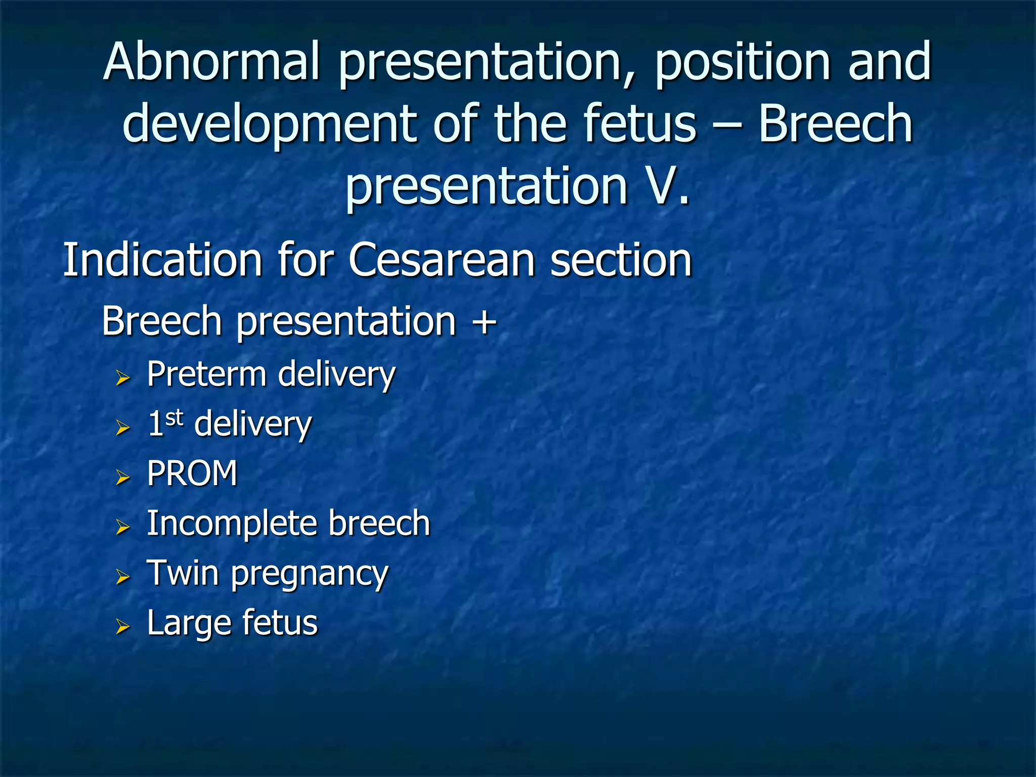 Abnormalities of labour and delivery | PDF