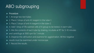 Abo blood grouping | PPTX