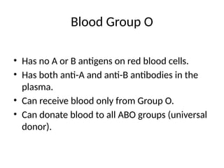 ABO BLOOD GROUPING.pptx Types of Blood Group | PPTX