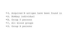 ABO BLOOD GROUP QUESTION blood bank.pptx
