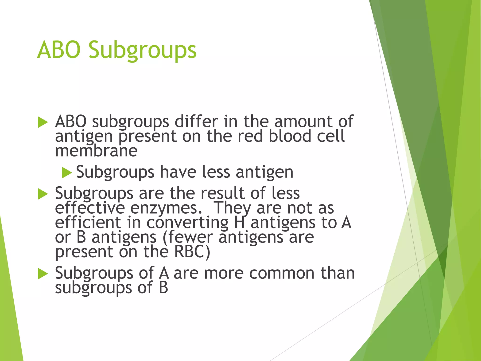 Abo blood groups | PPTX | Blood Disorders | Diseases and Conditions