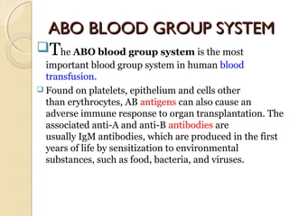 Abo blood group system | PPT
