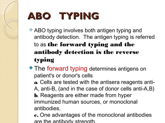 Abo blood group system | PPT