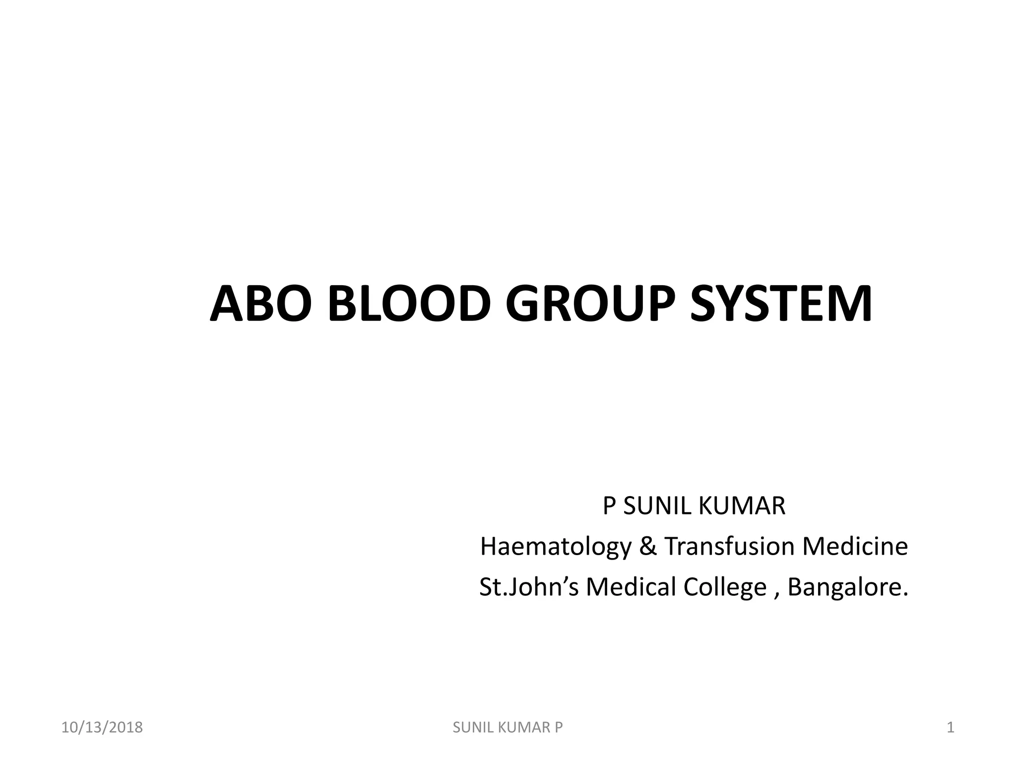 Abo blood group system | PPTX