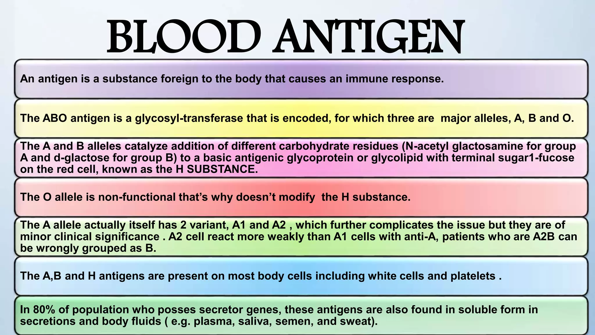 ABO blood group system and history | PPTX