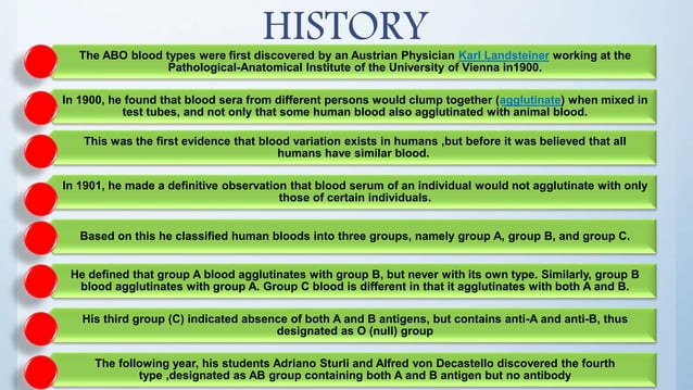 ABO blood group system and history | PPTX | Blood Disorders | Diseases ...