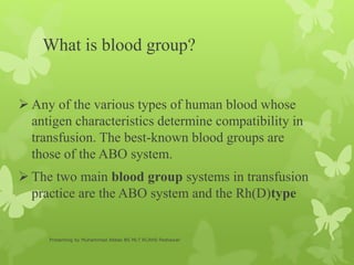 ABO and RH group System | PPTX
