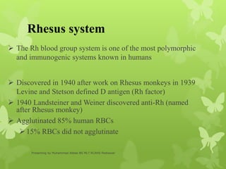 ABO and RH group System | PPTX