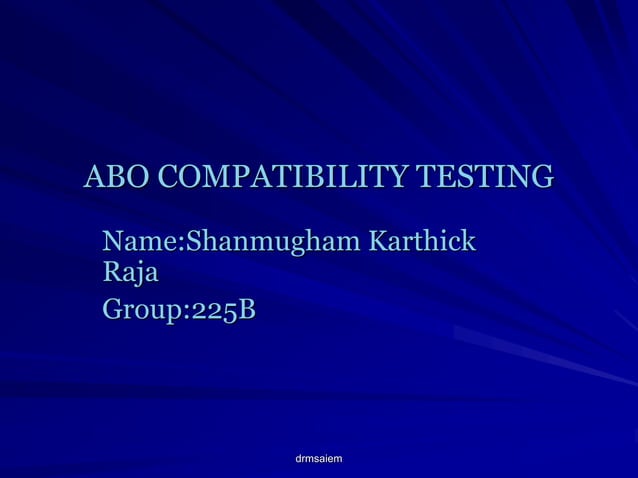 ABO compatibility testing.pptx........... | PPT