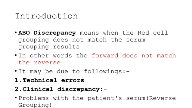 Abo DISCREPANCIES blood bank abo system.pptx