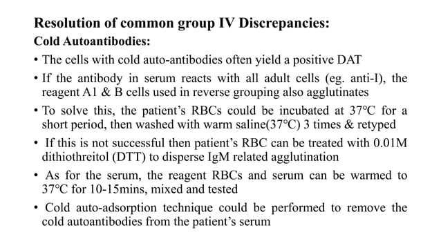 ABO DISCREPANCY 1.pptx | Blood Disorders | Diseases and Conditions