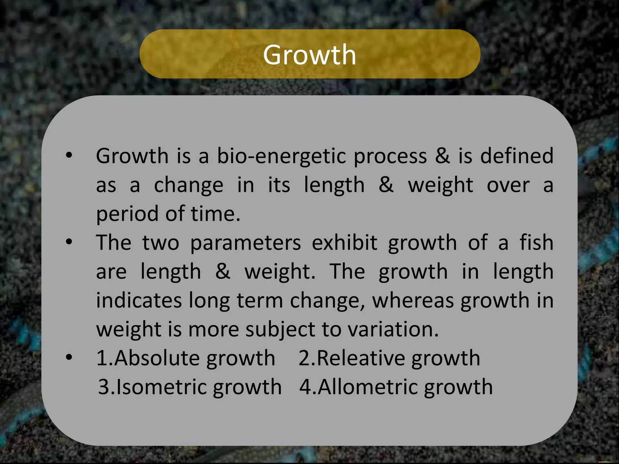 length and weight relationship of fish | PPTX