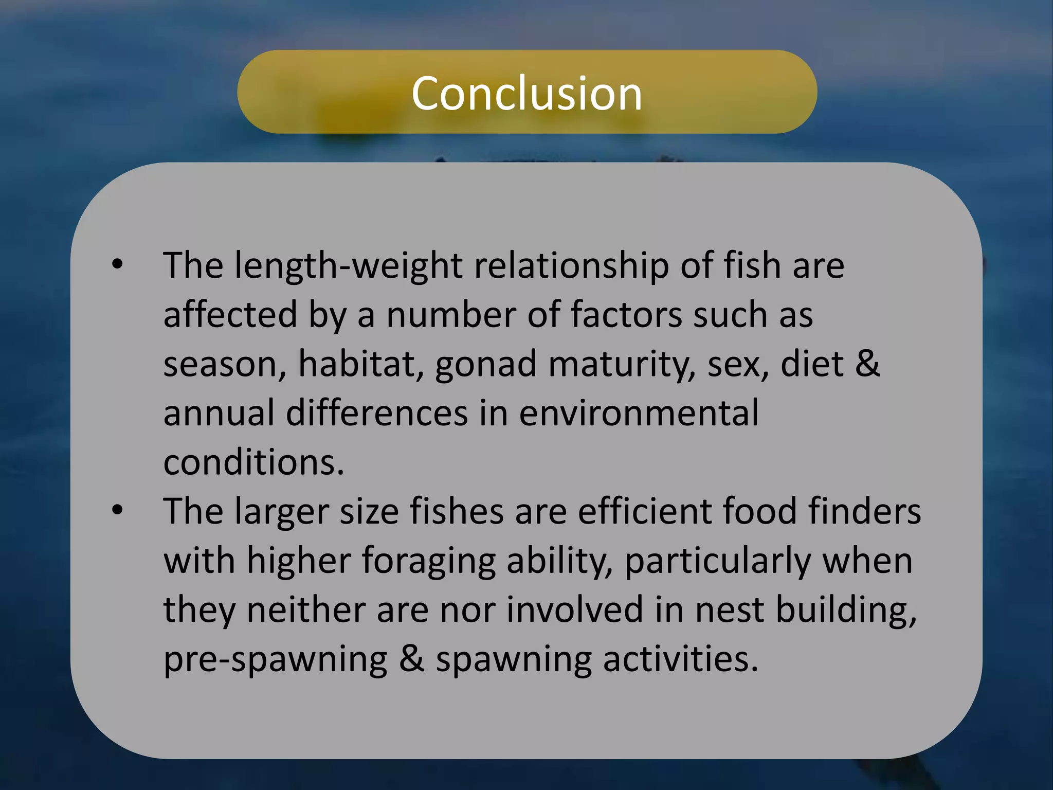 length and weight relationship of fish | PPTX