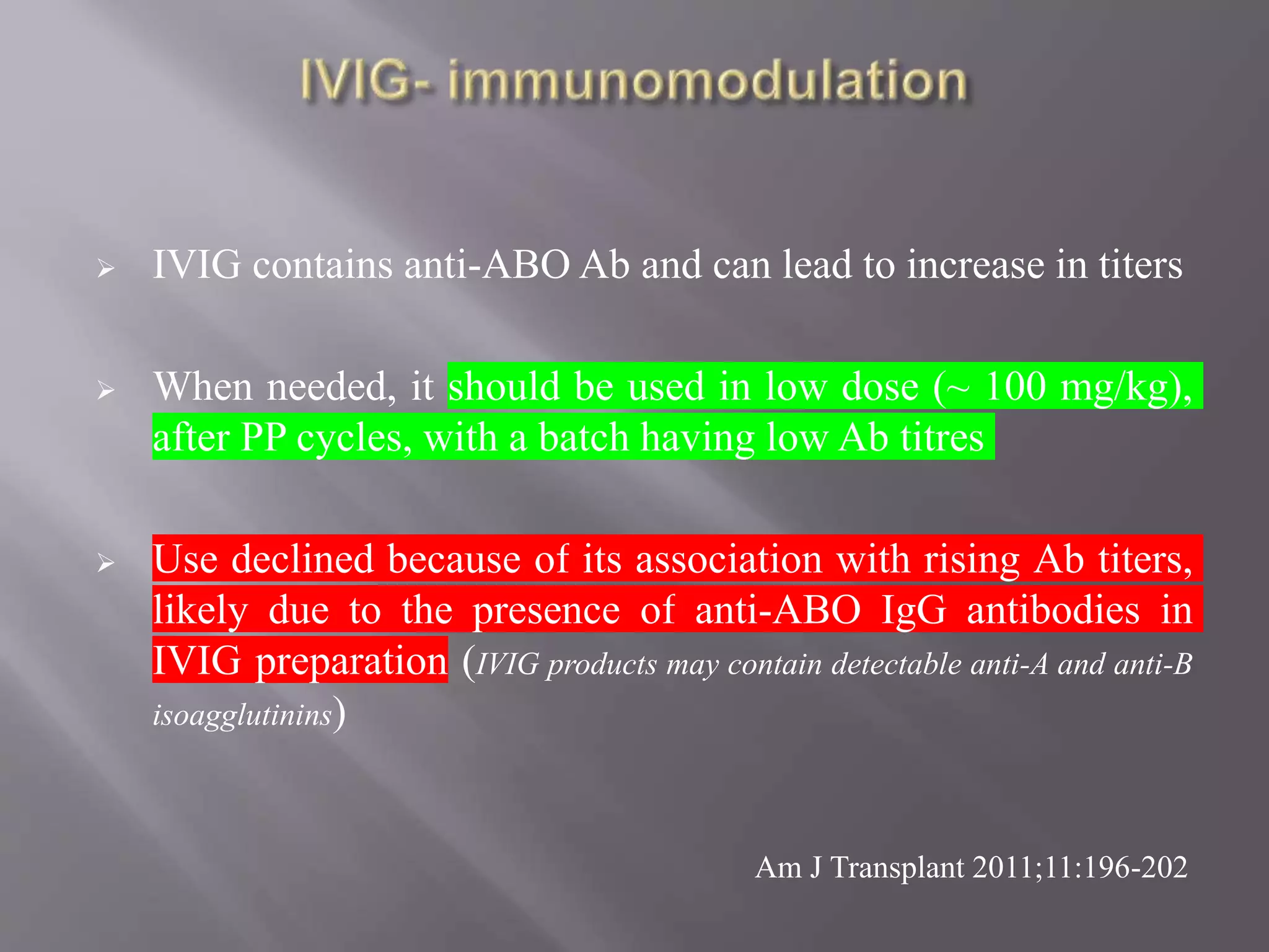 ABO incompatible renal transplant | PPTX