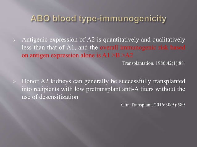 ABO incompatible renal transplant | PPTX