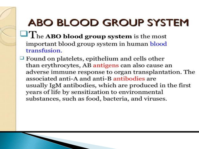 Abo incompatibility | PPTX | Blood Disorders | Diseases and Conditions