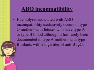 ABO Blood grouping in-compatibility in pregnancy | PPT