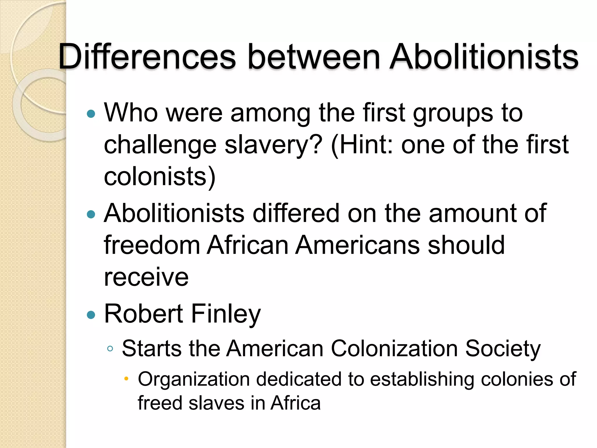 Abolitionist movement | PPTX