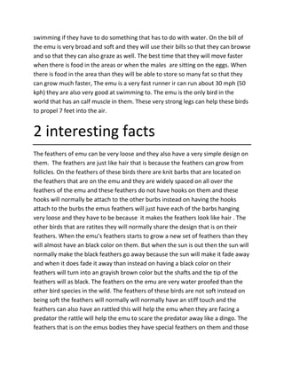 infomation about the emu | PDF