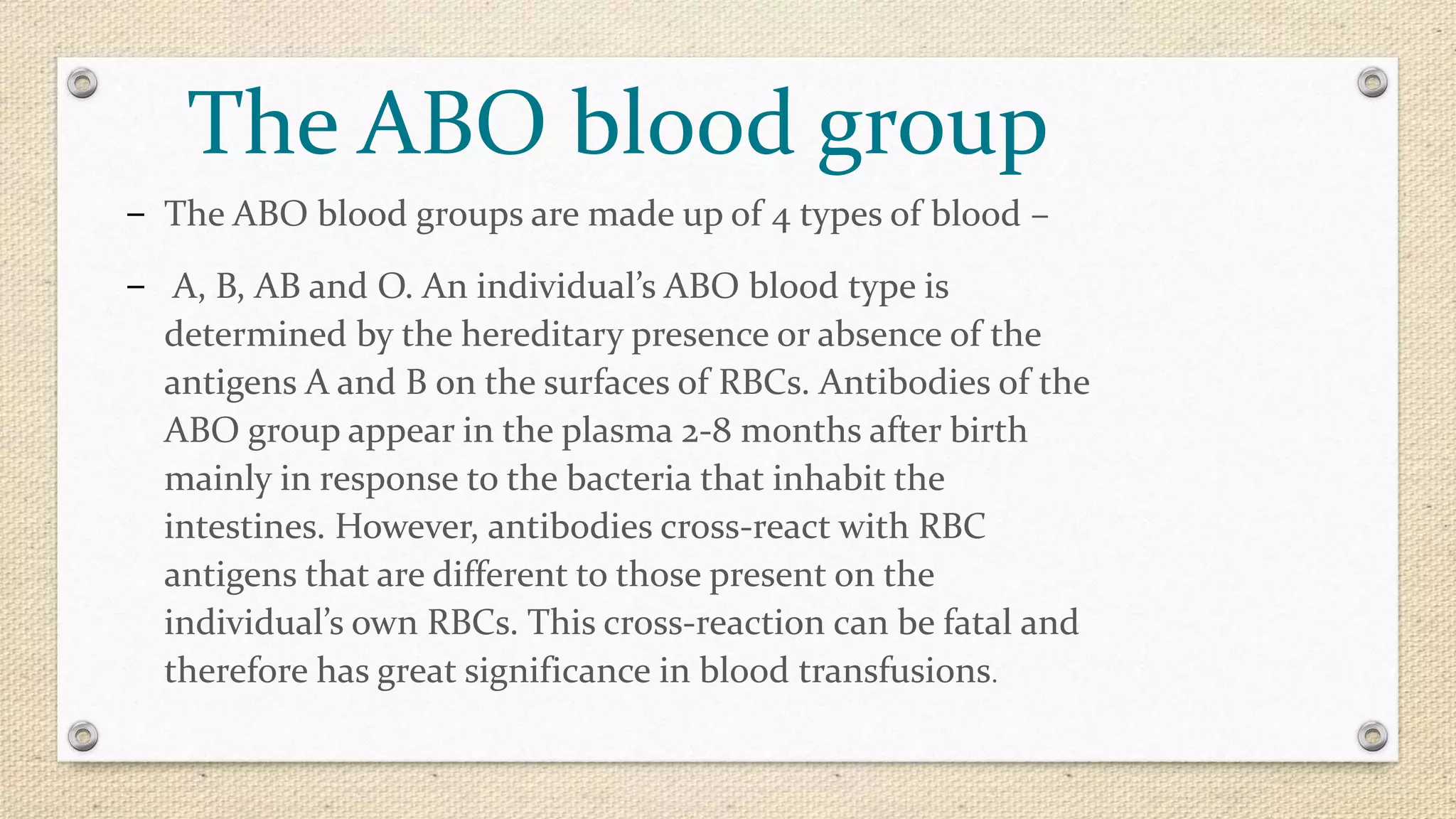 ABO BLOOD GROUPING AND RH FACTOR | PPTX