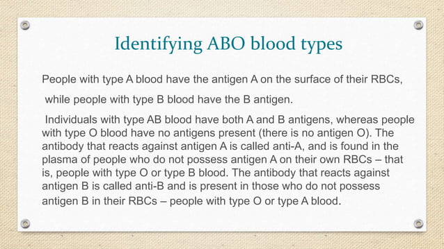 ABO BLOOD GROUPING AND RH FACTOR | PPTX | Pregnancy | Reproductive Health