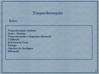 Abordagem da traqueobronquite final 1512 | PDF