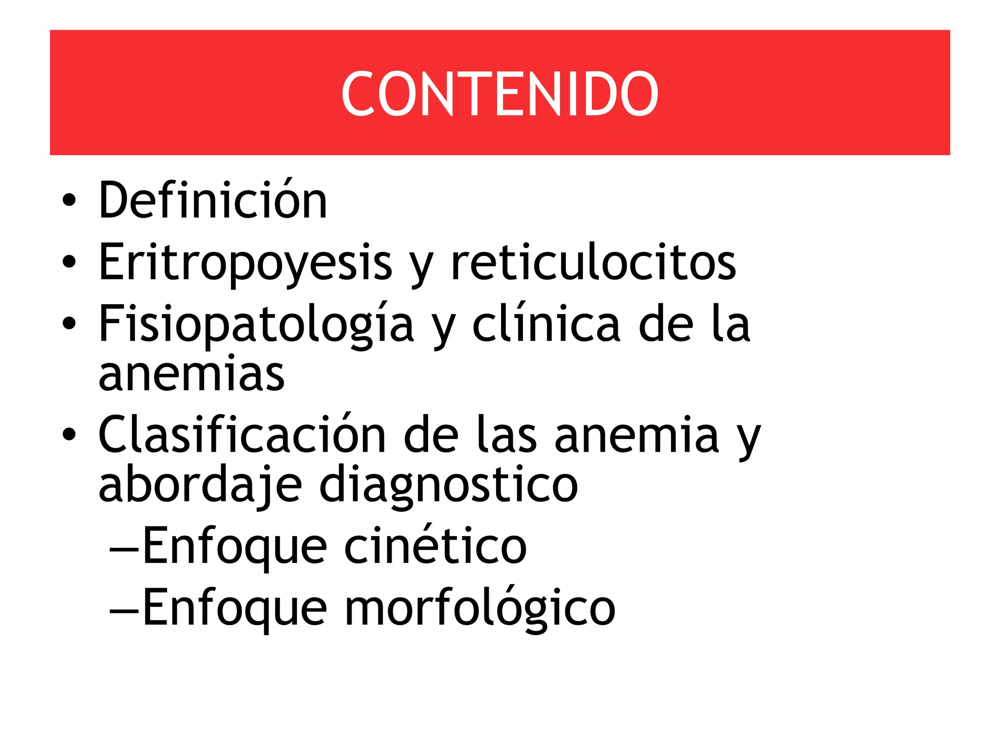 Abordaje del paciente con anemia 2012 | PPTX | Blood Disorders ...