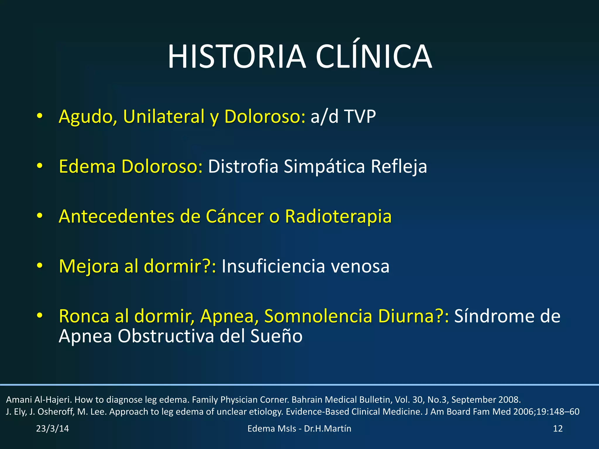 Abordaje del paciente con edema de extremidades inferiores | PPTX ...
