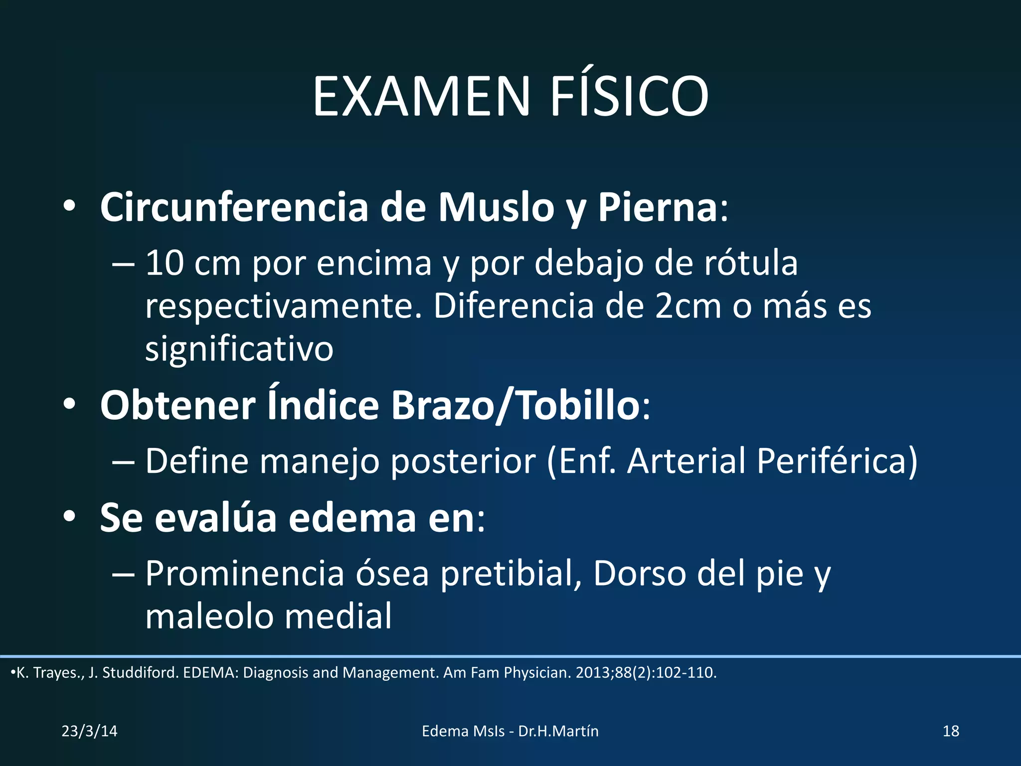 Abordaje del paciente con edema de extremidades inferiores | PPTX ...