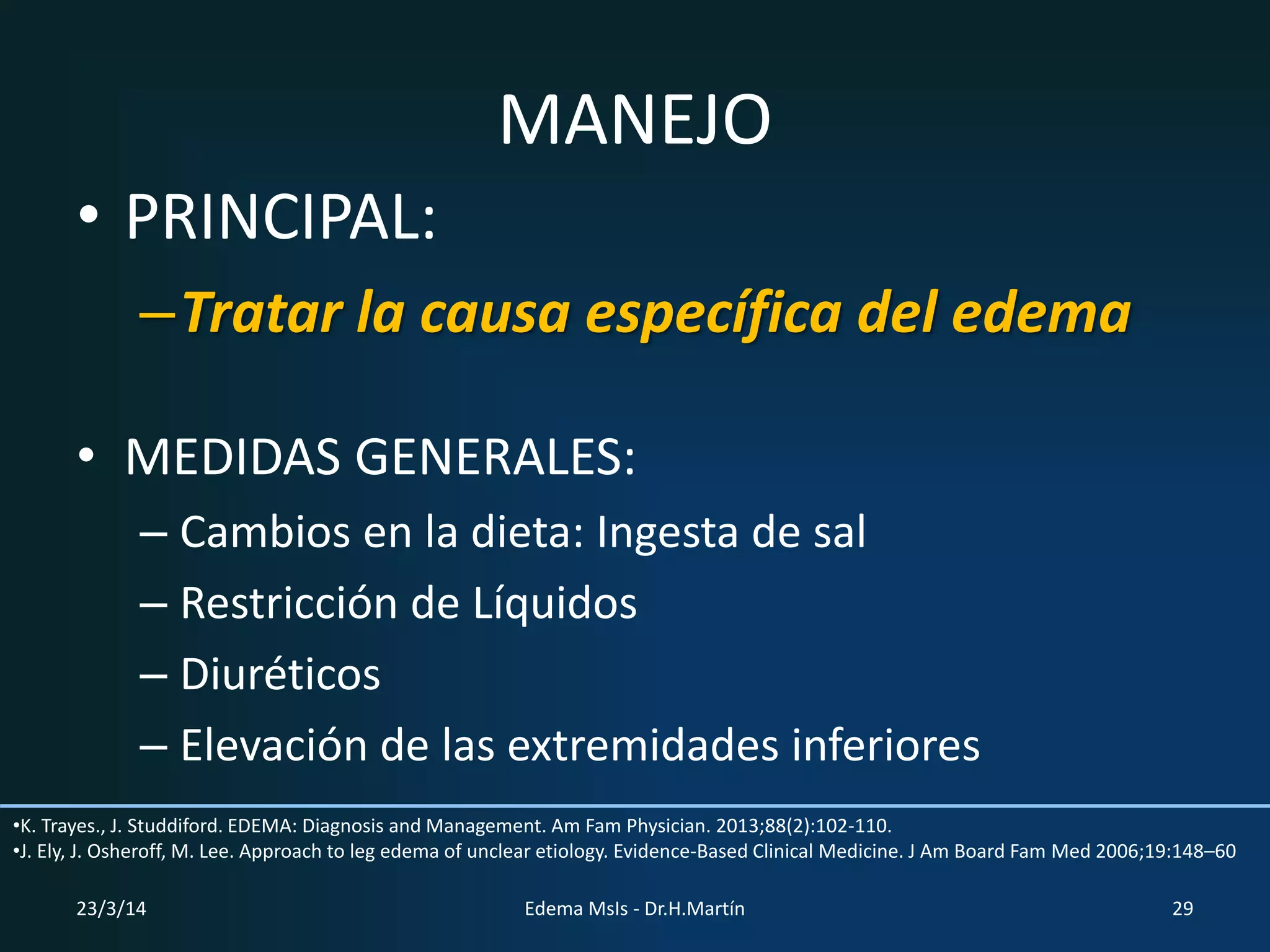 Abordaje del paciente con edema de extremidades inferiores | PPTX ...