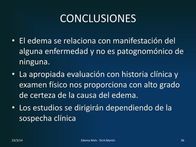 Abordaje del paciente con edema de extremidades inferiores | PPTX ...