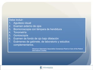 Abordaje del paciente con uveitis | PPTX