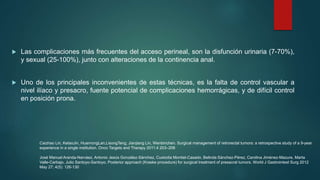 Abordaje perineal de tumor retrorrectal | PPTX