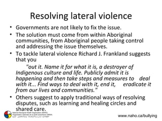 Aboriginal Bullying | PPT