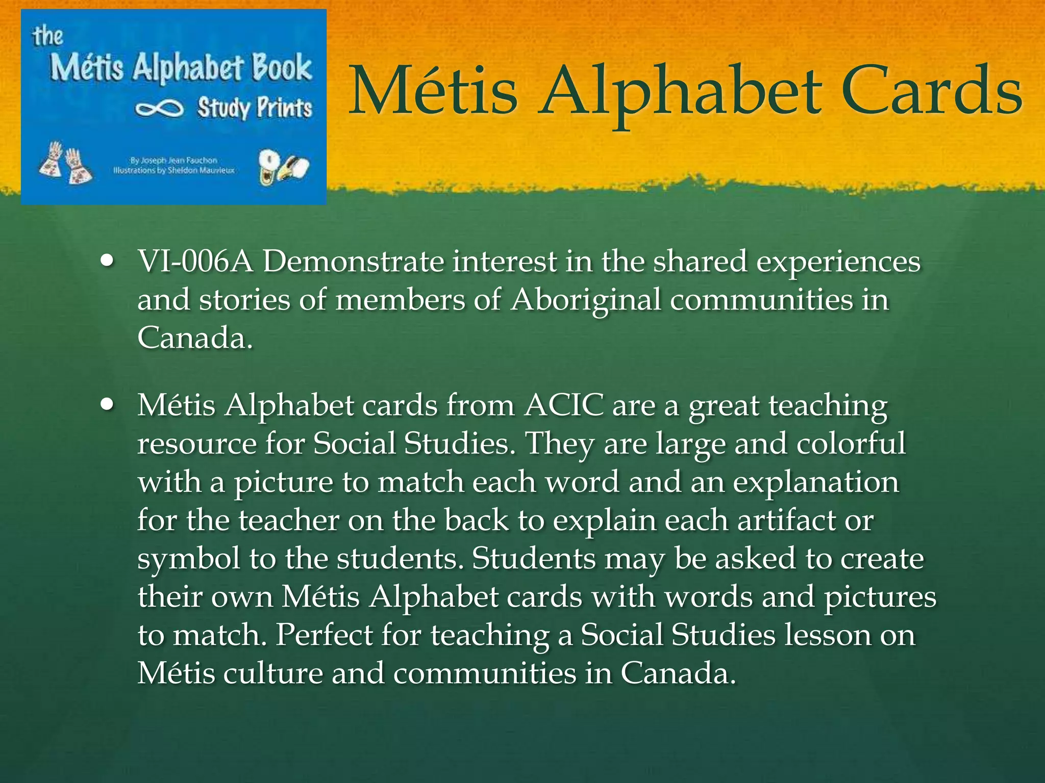 Aboriginal curriculum portfolio | PPTX