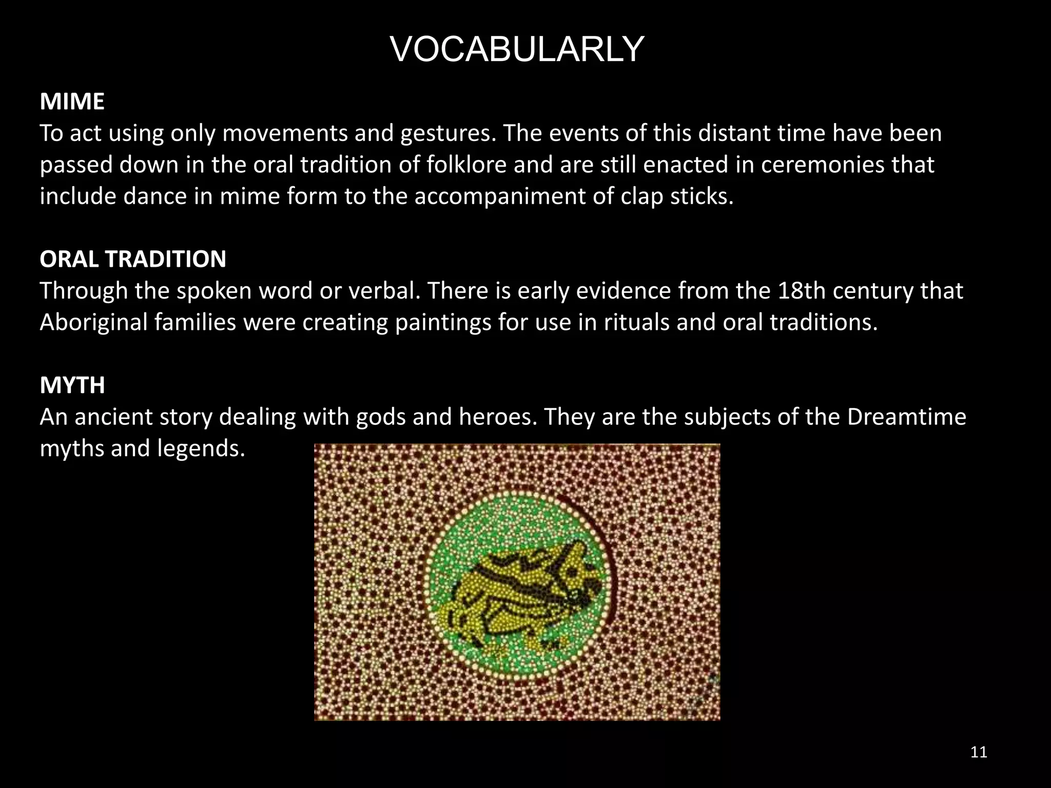 Aboriginal dreamtime stage 1 | PPTX