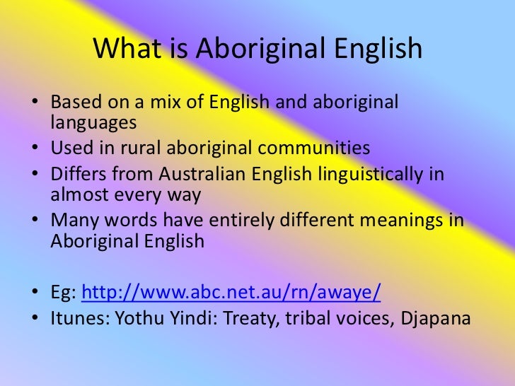 English To Australian Aboriginal Translation – SDYEM