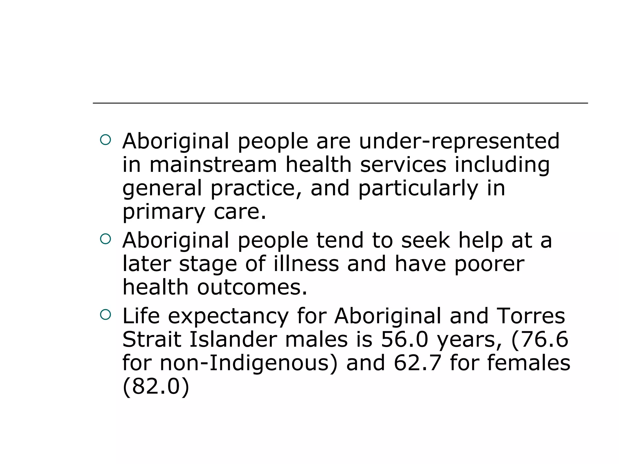 Aboriginal health in a Primary Health Care setting | PPT