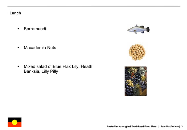 Aboriginal Menu Sam Mac | PPT