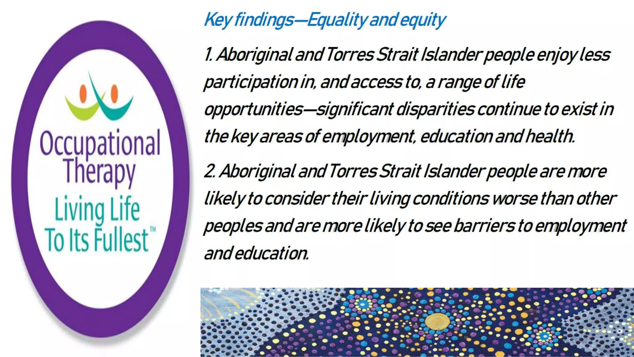 Aboriginal People Equality, Equity and the Reconciliation Plan of ...