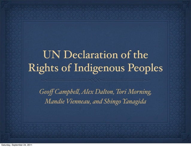 UN Declaration of the Rights of Indigenous Peoples | PDF