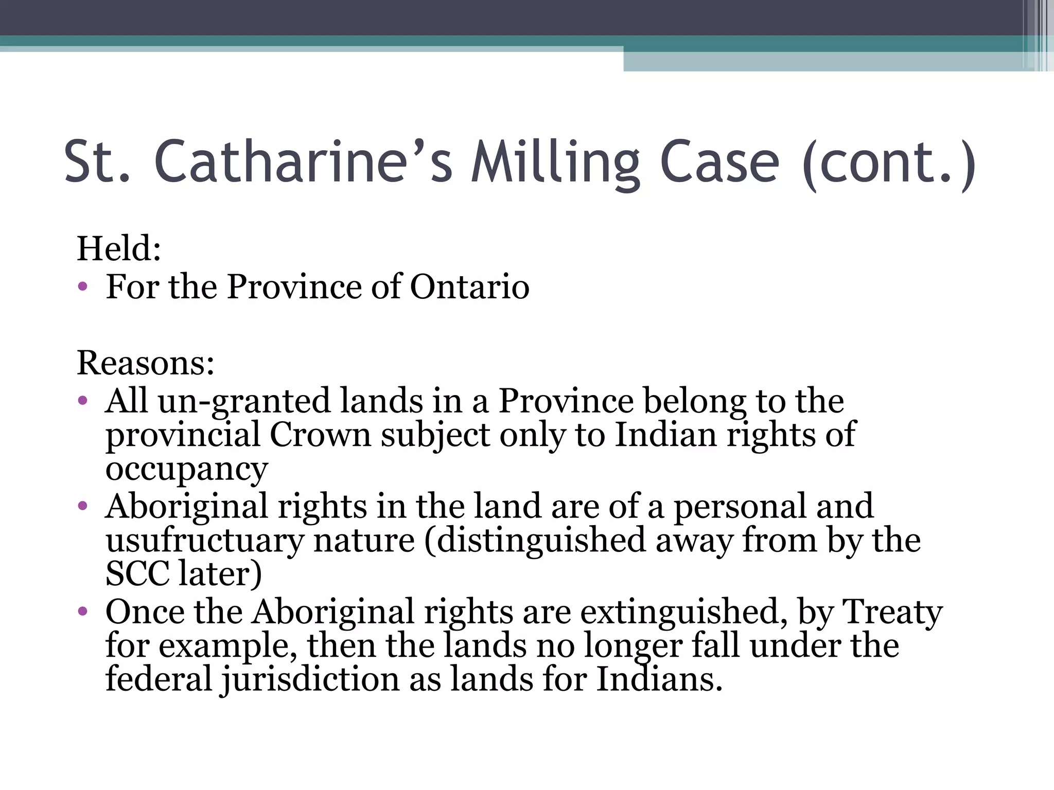 Aboriginal Rights to Treaty Rights | PPT