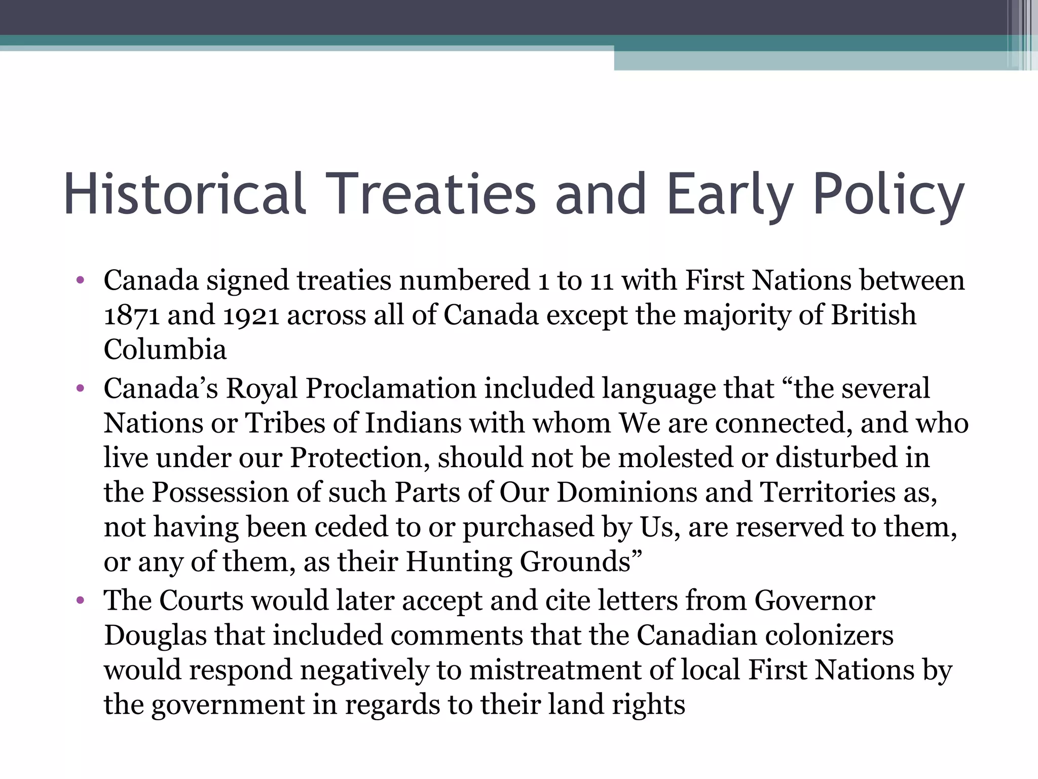 Aboriginal Rights to Treaty Rights | PPT