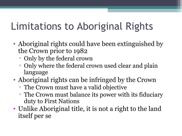 Aboriginal Rights to Treaty Rights | PPT