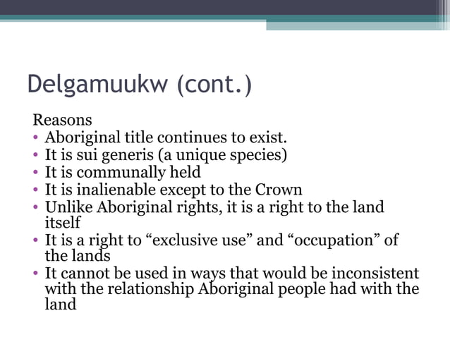 Aboriginal Rights to Treaty Rights | PPT