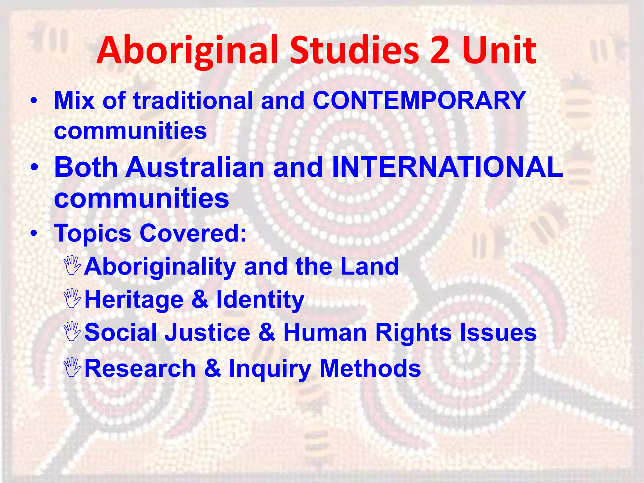 Aboriginal studies | PPT