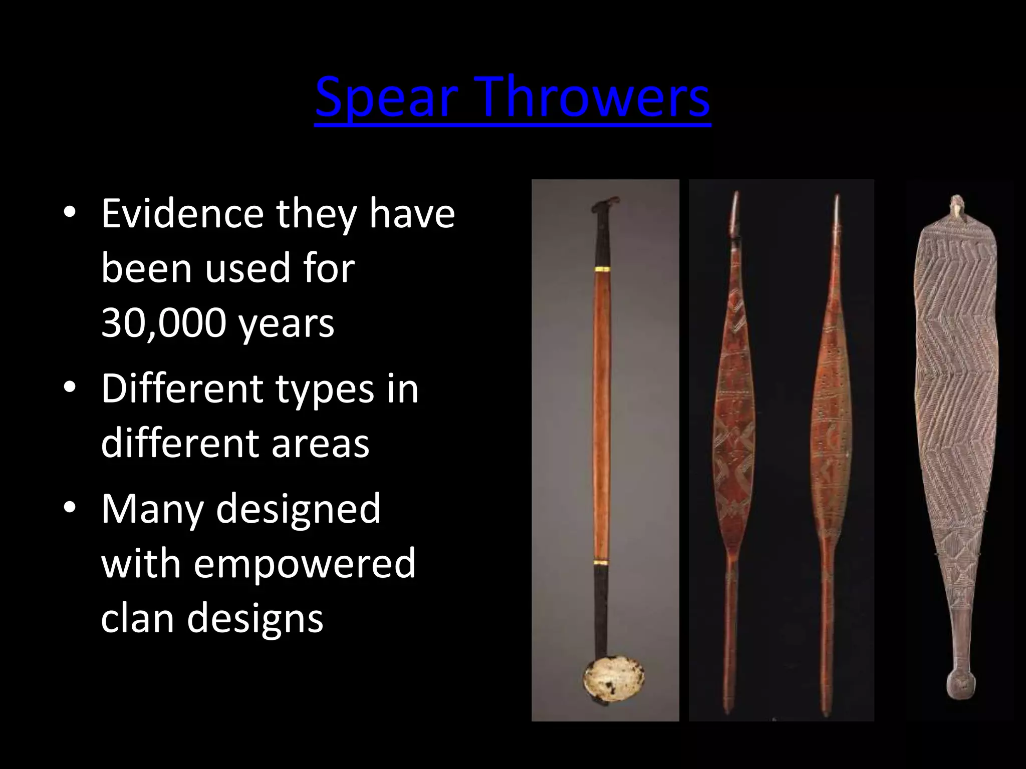 Aboriginal weapons slides | PPTX